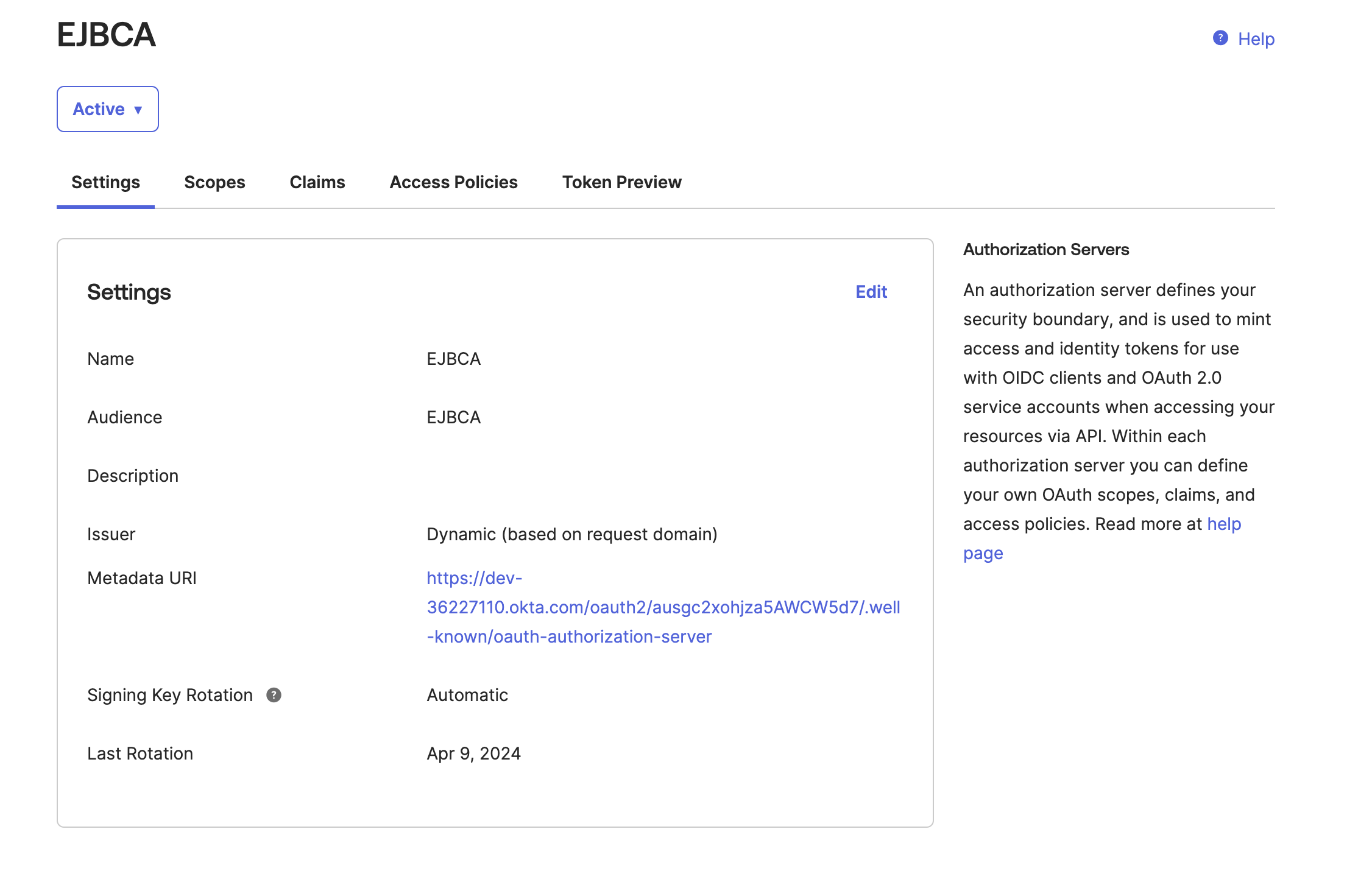 Setting up OAuth Using Okta