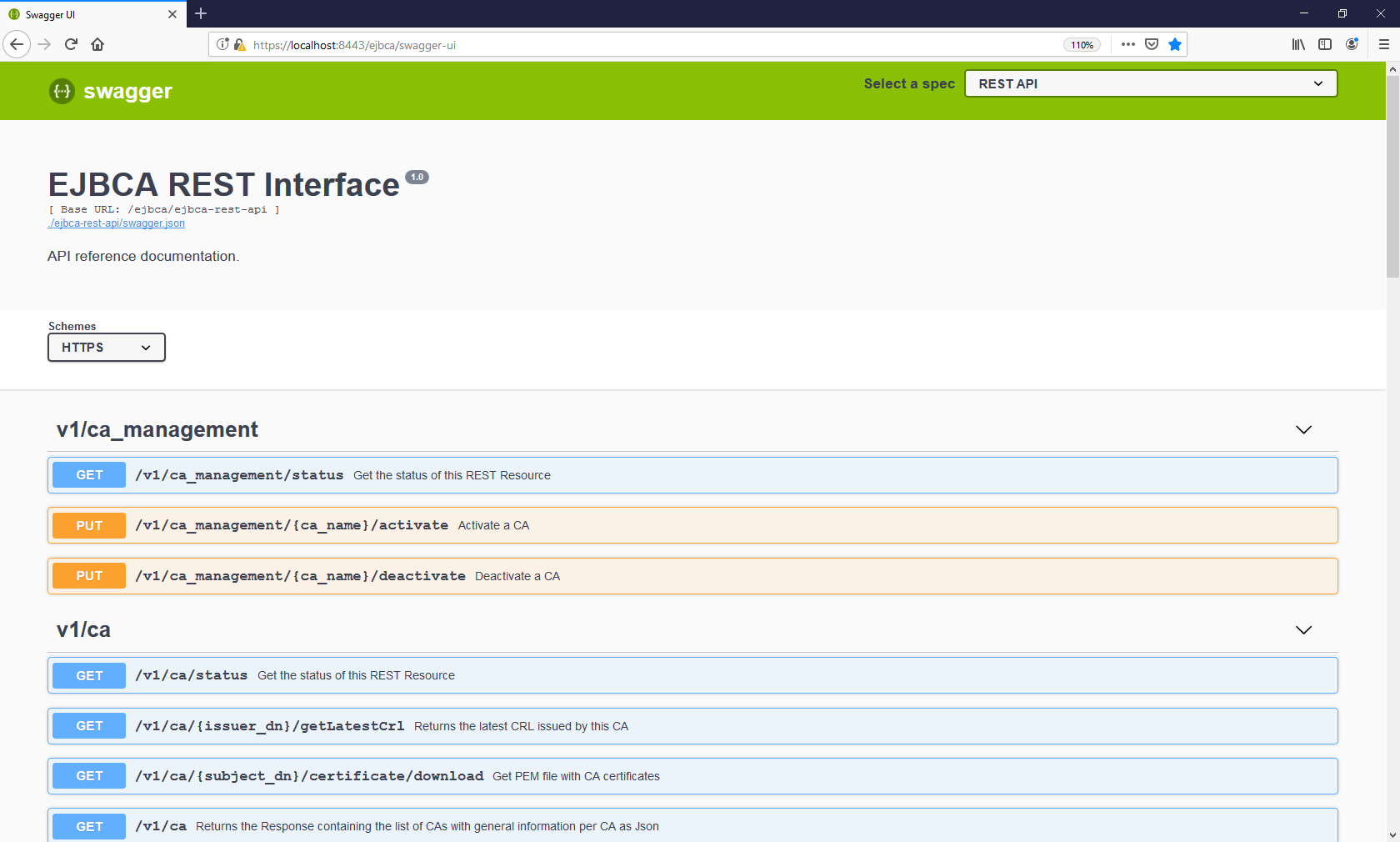 EJBCA REST Interface
