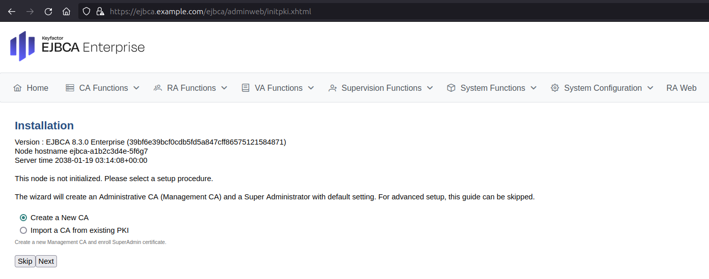 Deploy CA in Kubernetes