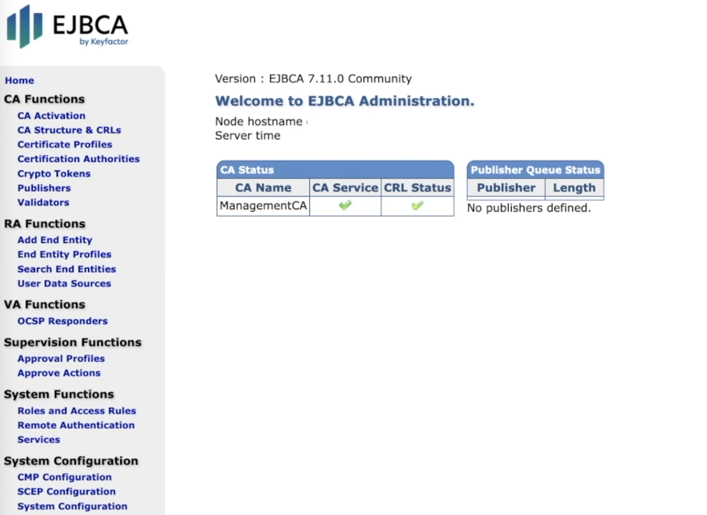 Get started with EJBCA Community container on AWS