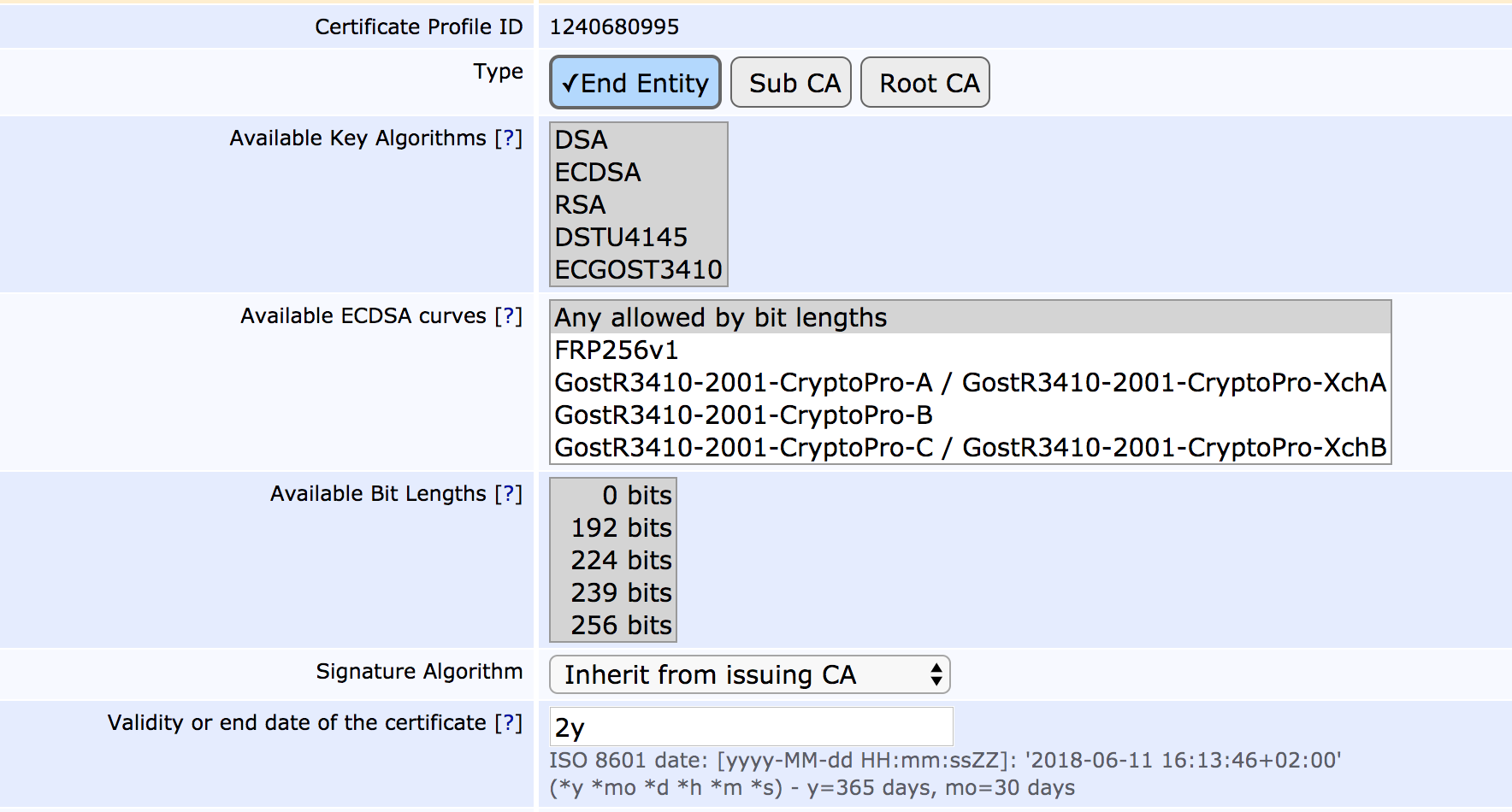 Certificate Profiles Overview