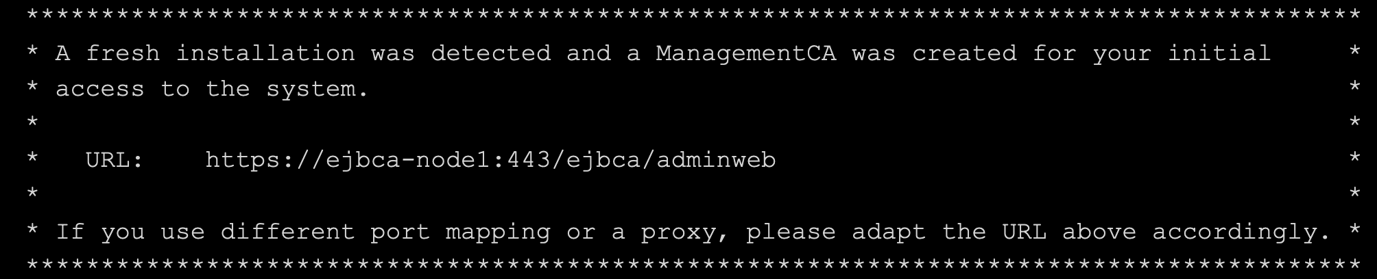 Tutorial - Start out with EJBCA Docker container