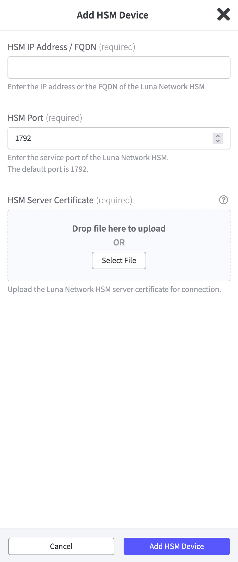 Security: Configuring a Luna HSM