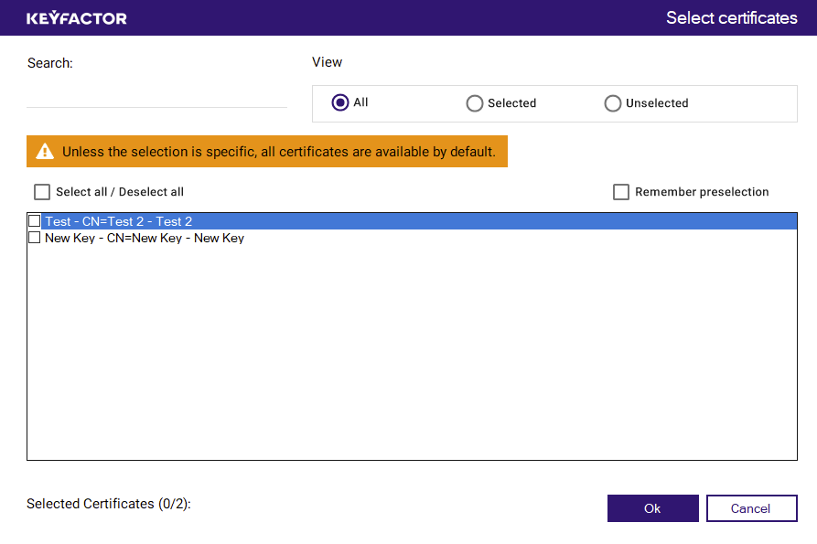 User Interface - User Mode