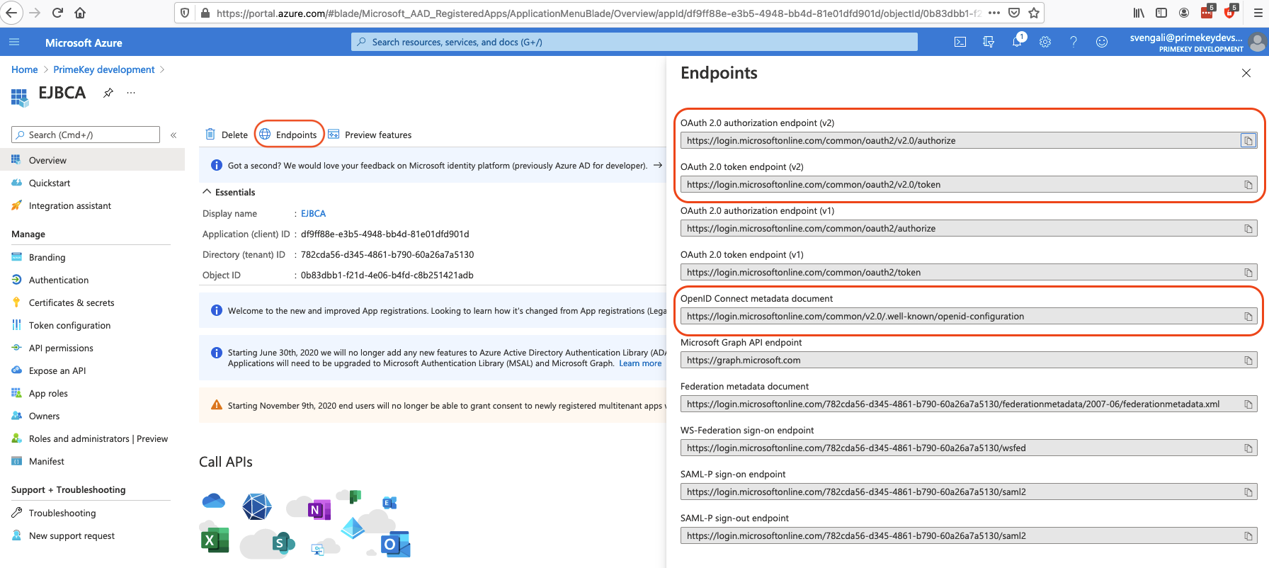 Setting up OAuth Using Azure Active Directory Setting up OAuth Using Azure Active Directory